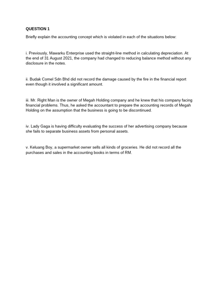 Exercise Chapter 3 BAC20103 | PDF