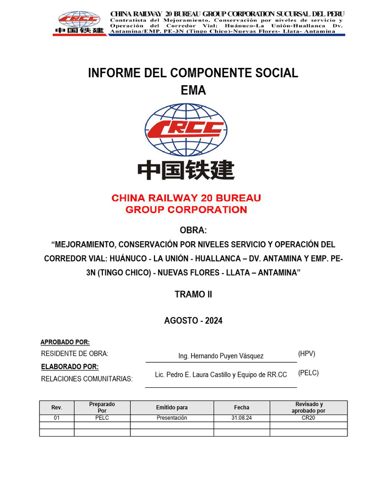 Informe Ussomarc RRCC Agosto 2024 | PDF