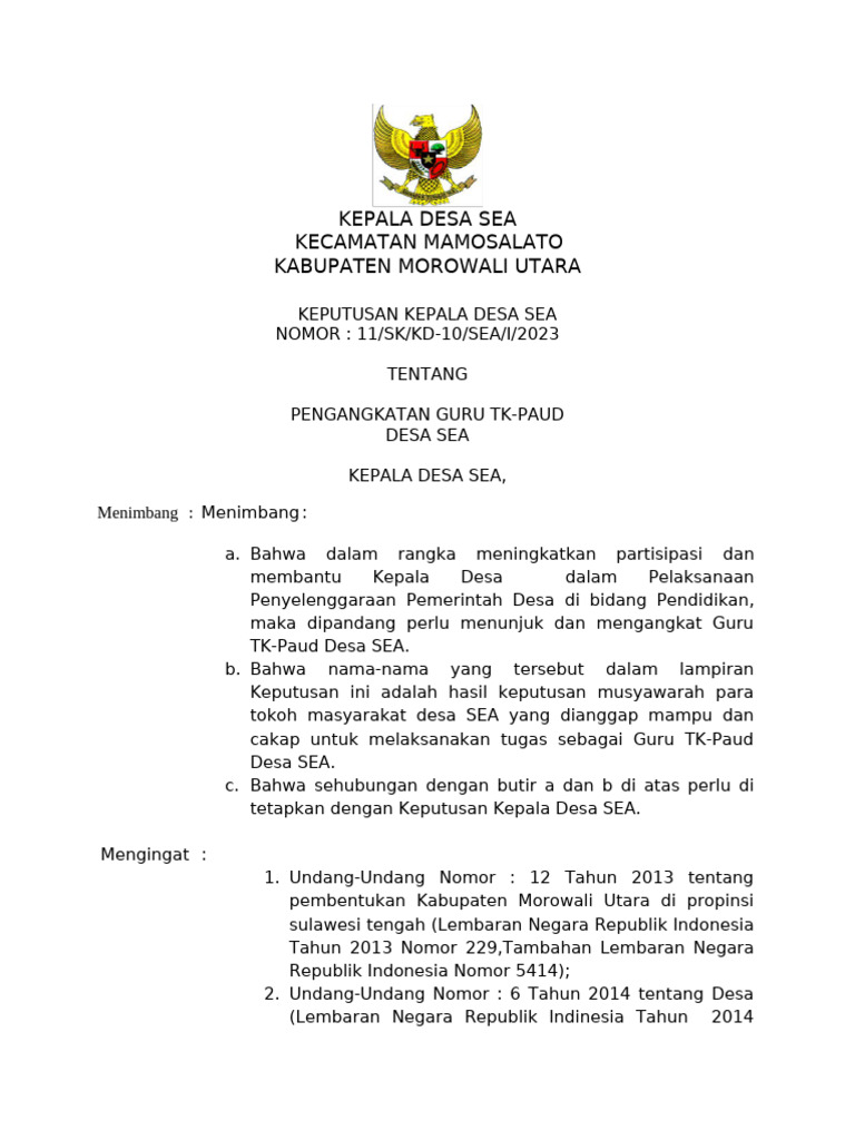 SK Guru TK Paud | PDF