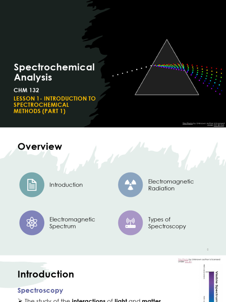 CO1 - Lesson 1 - Spectrochemical Analysis (Part 1) | PDF
