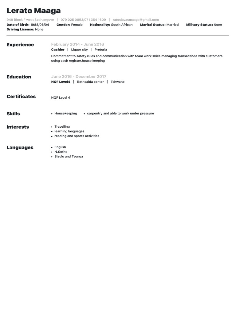 How to write a CV | PDF