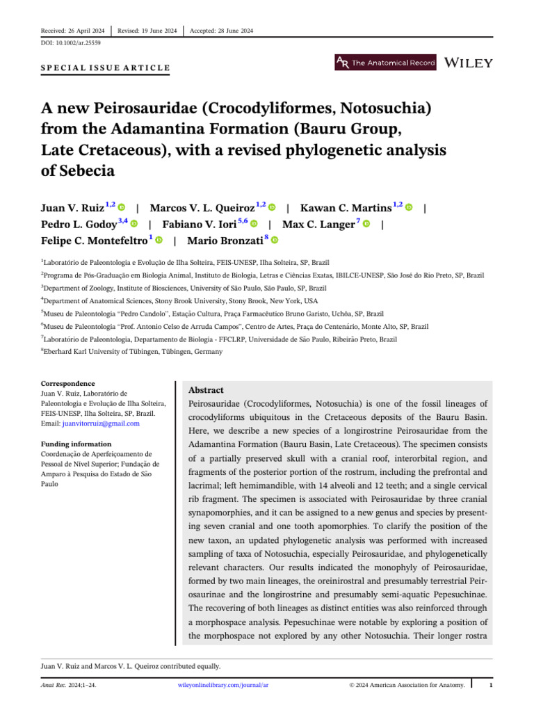 Epoidesuchus Tavaresae | PDF