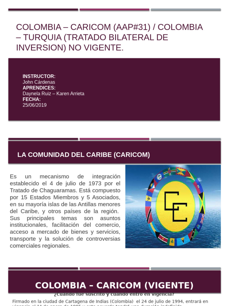 Colombia - Caricom (Aap | PDF | Colombia | Economias