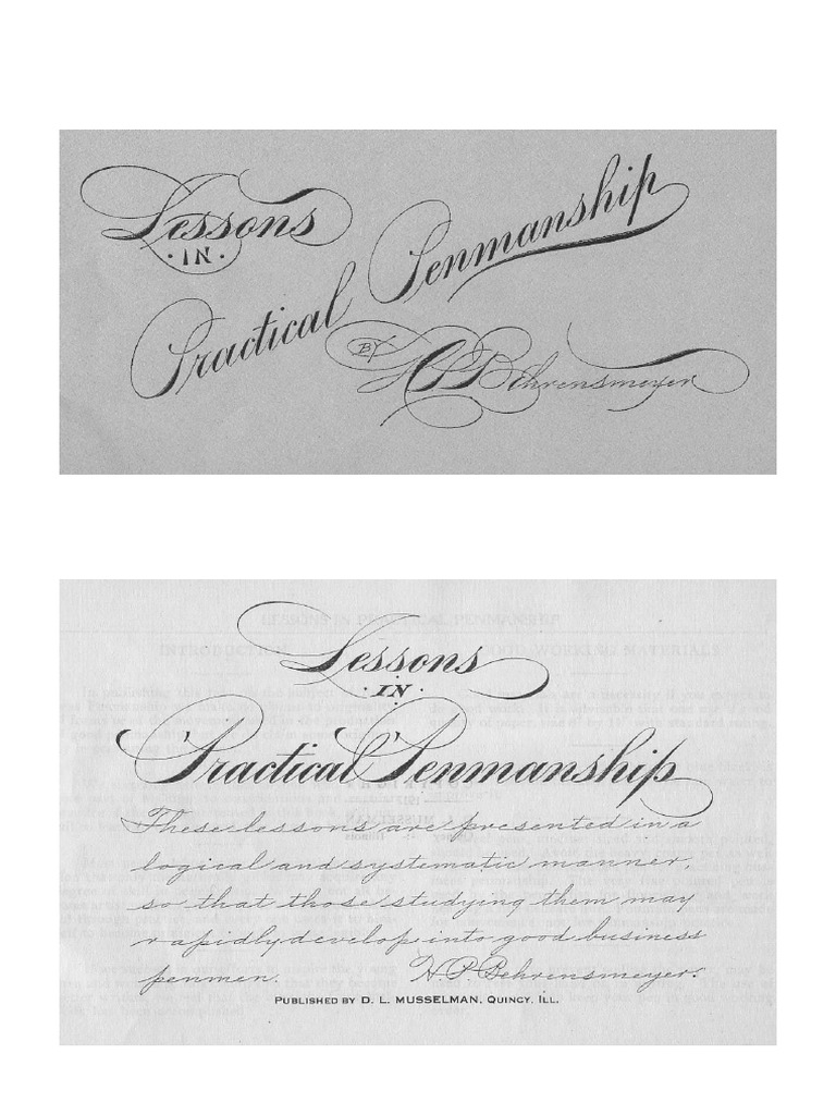 Lessons in Practical Penmanship | PDF