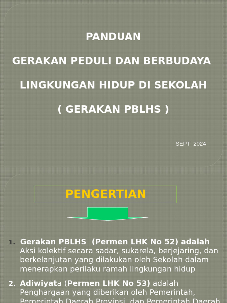 Panduan Pelaksanaan Gerakan Pblhs | PDF