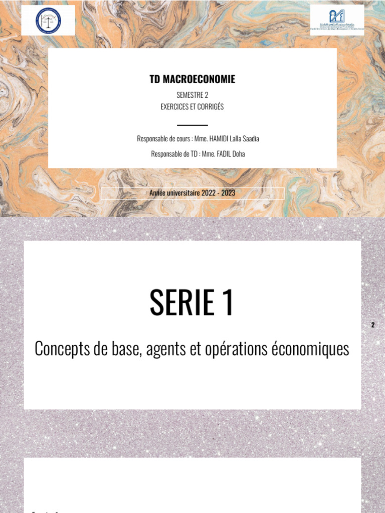 Exercices Et Corrigã© S TA | PDF