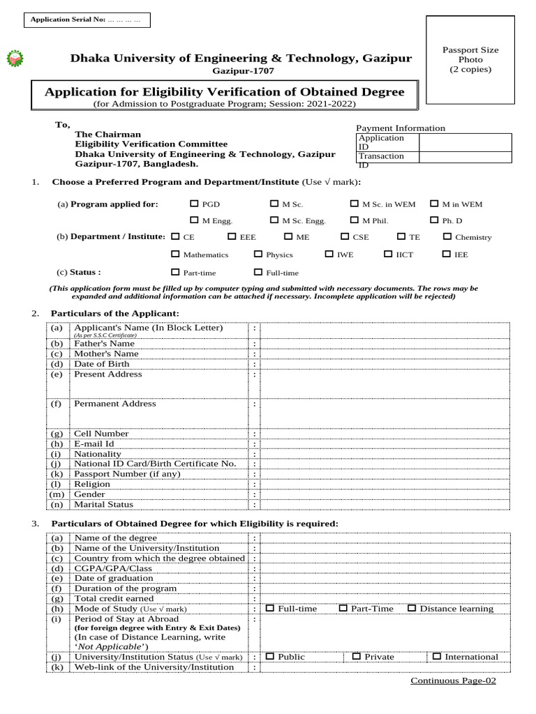 Eligibility | PDF