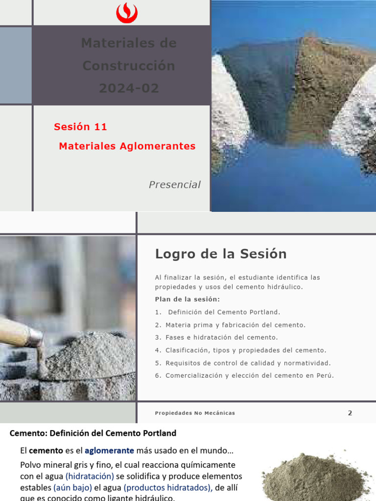 CI164 Materiales de Construcción 202402 - Sesión 11 Materiales ...
