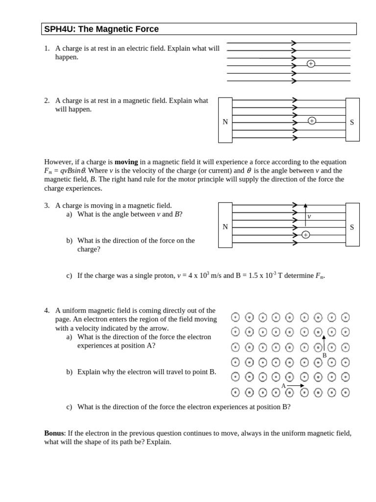 Physics: Understanding Magnetic Forces | PDF