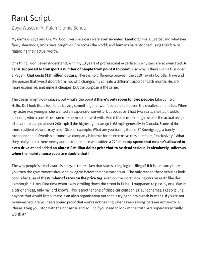 Rant | PDF