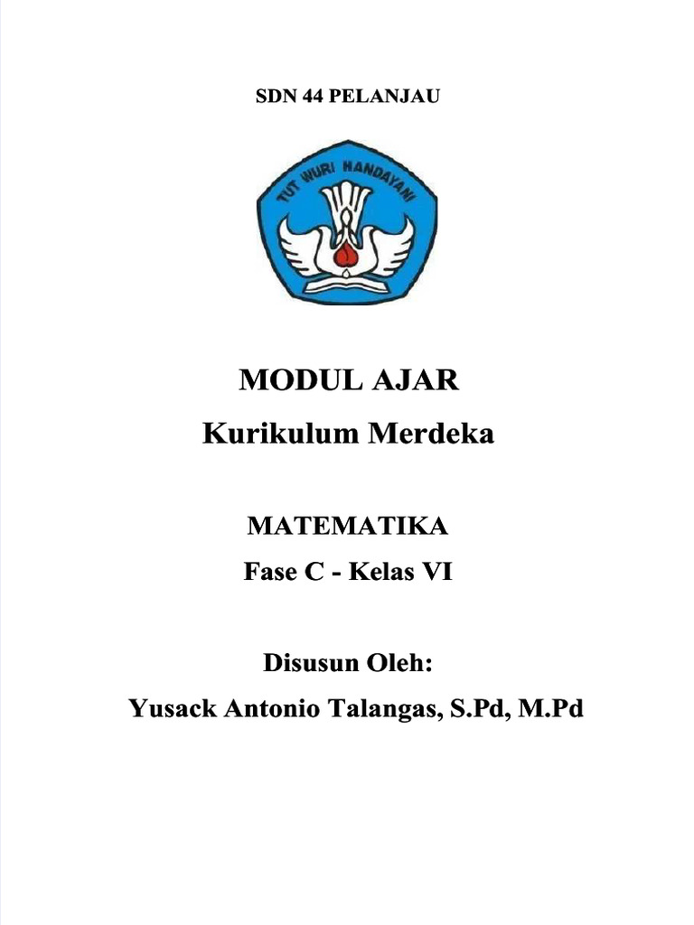 Pdf Modul Ajar Matematika Modul Ajar Matematika Fase C Kelas 6 Sd Fase