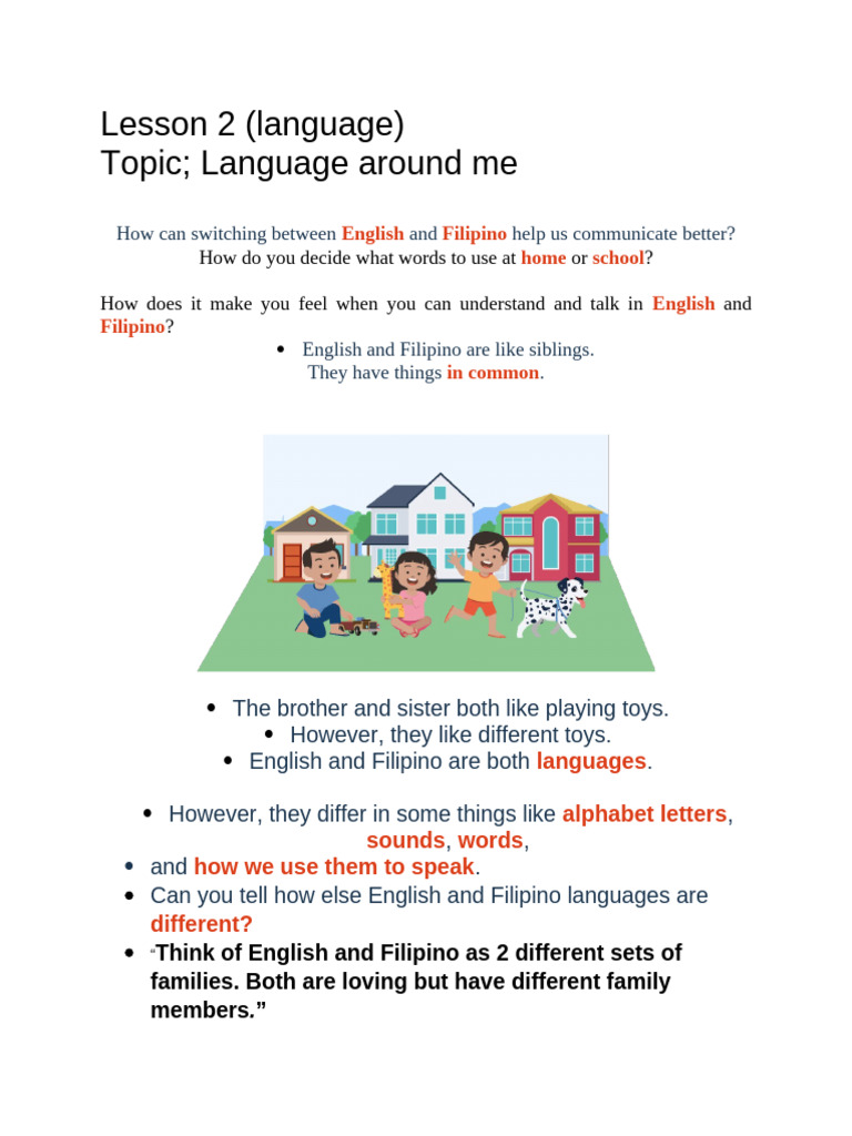 1st quarter exam language pointers | PDF