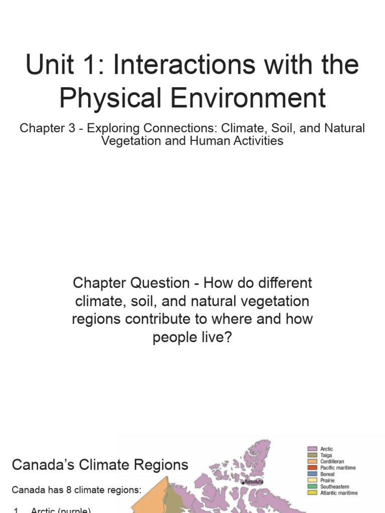 Chapter 3 - Day 14 - Climate Regions of Canada | PDF