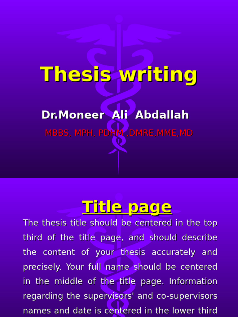 Thesis Writing | PDF