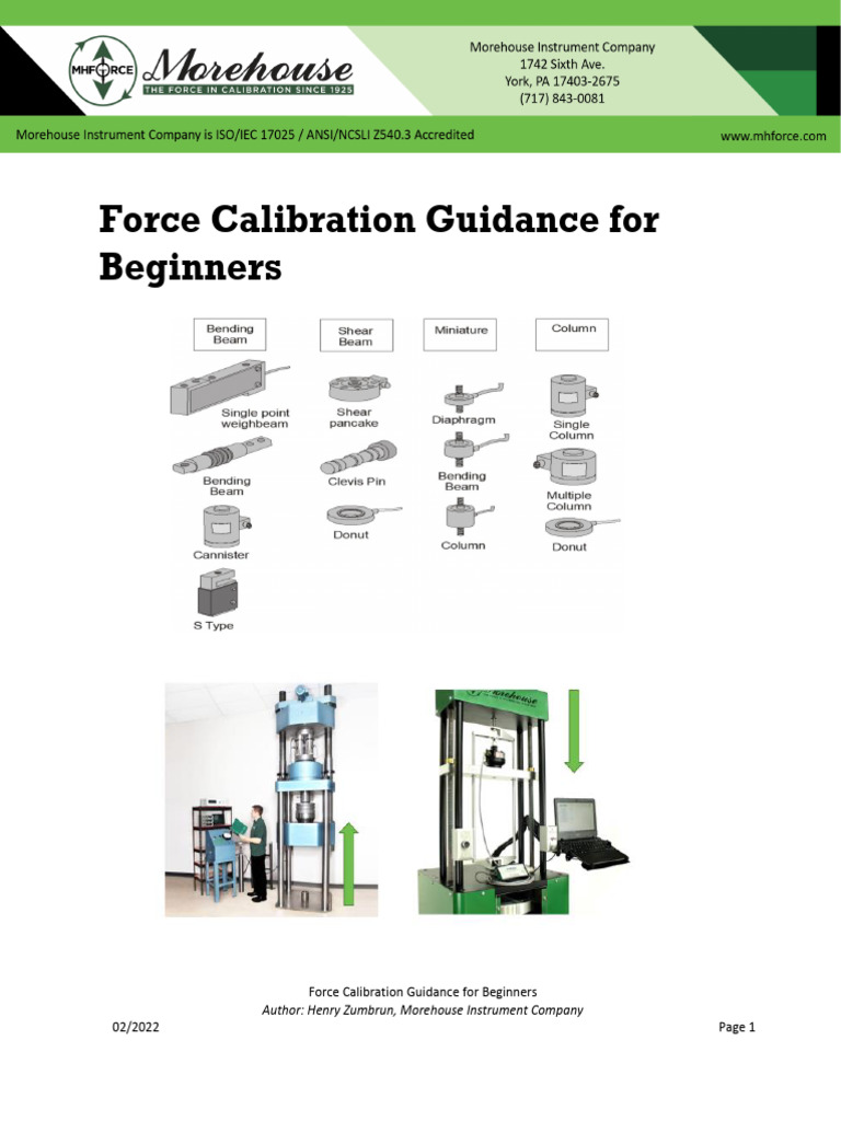 Force Calibration Basics for Beginners | PDF | Calibration | Science & Mathematics