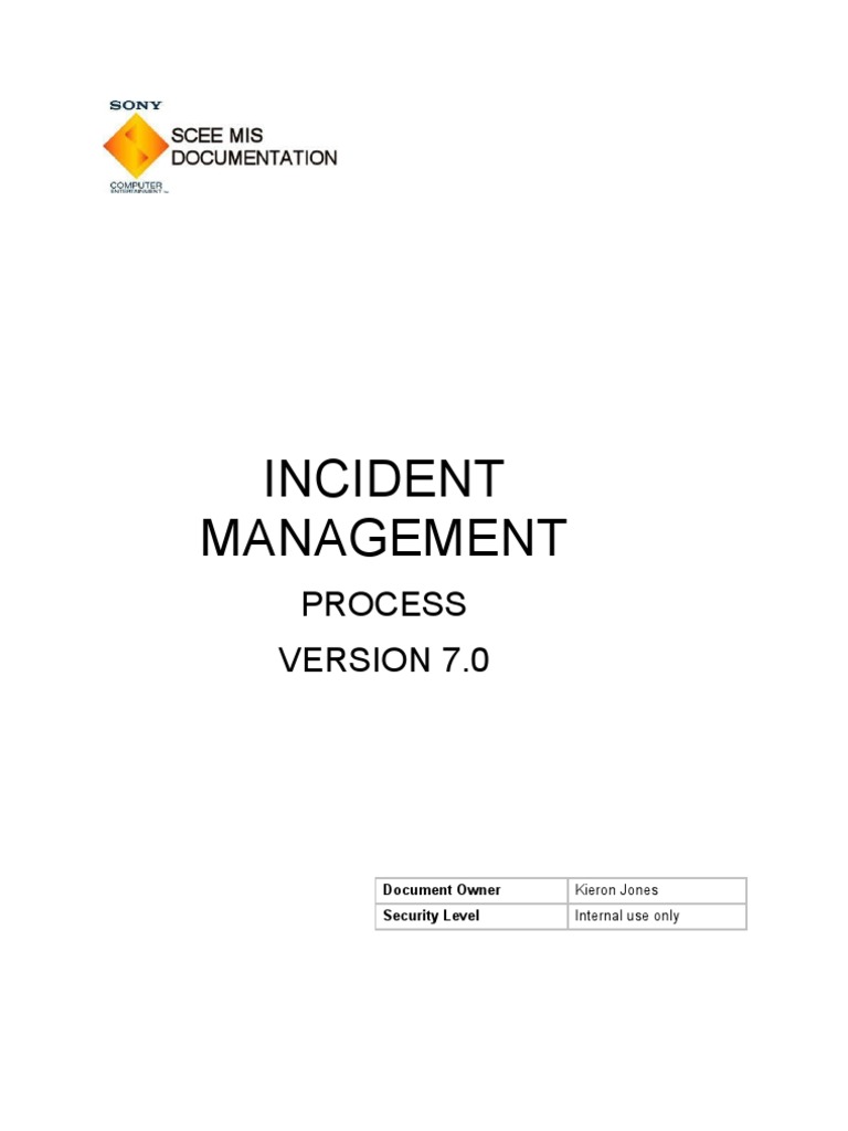 Incident Management Process Narrative v8 | Download Free PDF | Incident ...