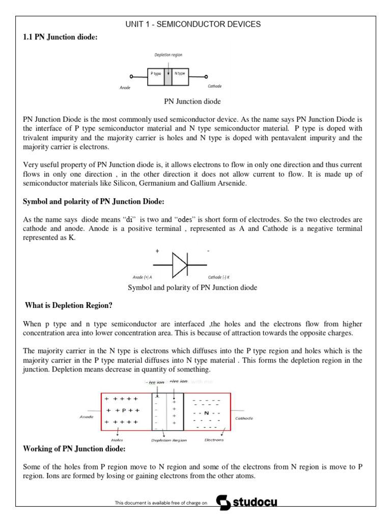 Ec3353 Edc Unit 1 | PDF