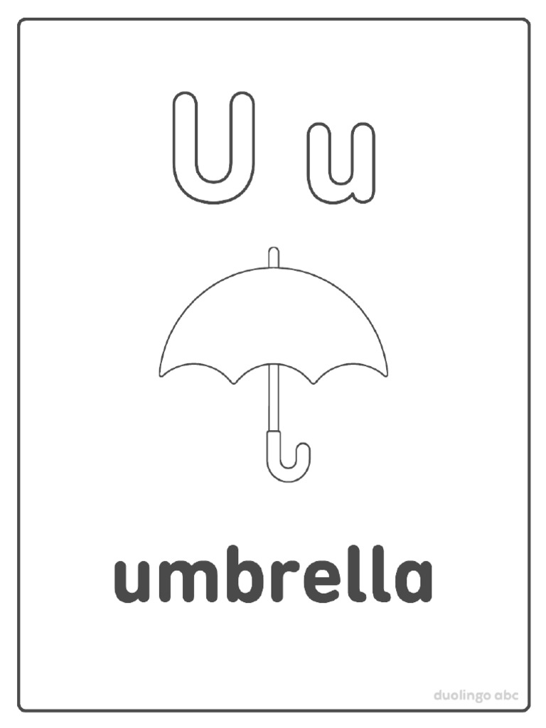 Duolingo ABC U Printable | PDF