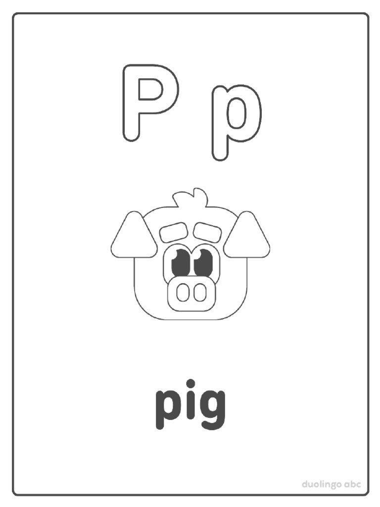 Duolingo ABC P Printable | PDF