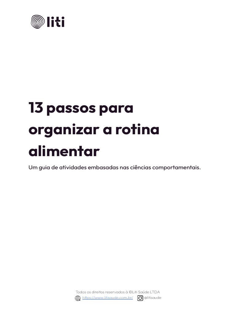 Rotina Alimentar | PDF