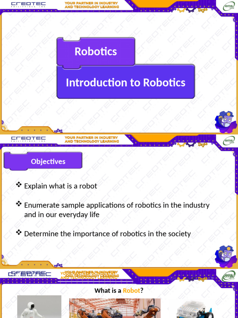 Lesson 101 - Introduction To Robotics | PDF