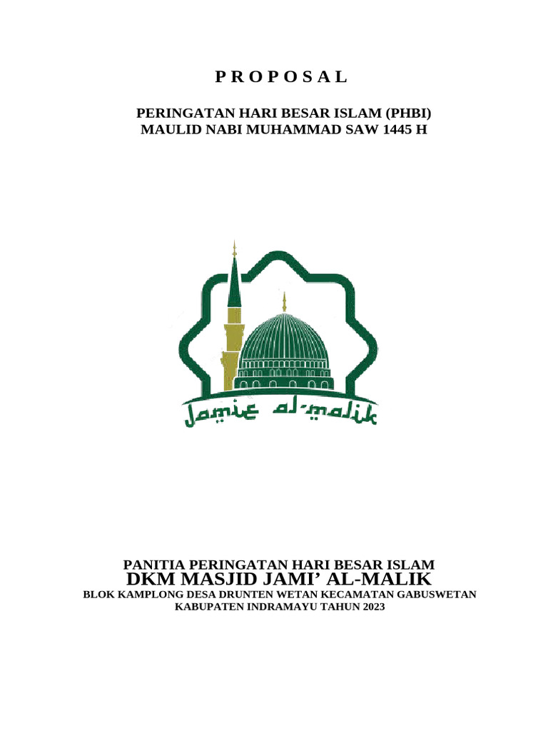 Proposal Muludan | PDF