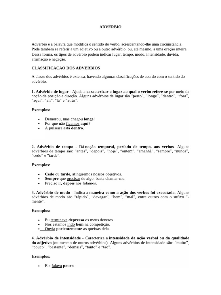 ADVÉRBIO | PDF