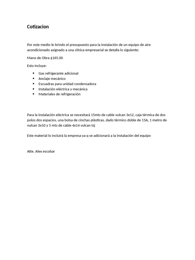 Cotizacion | PDF