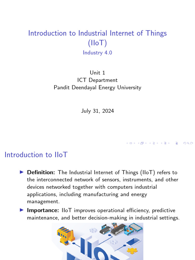 Introduction To Industrial Internet of Things (Iiot) : Industry 4.0 | PDF