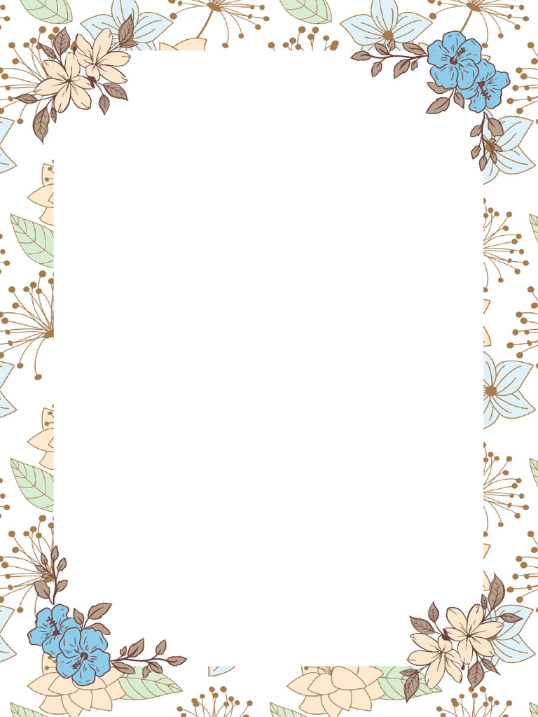 Brown and Beige Organic Blank A4 Page Border Document | PDF