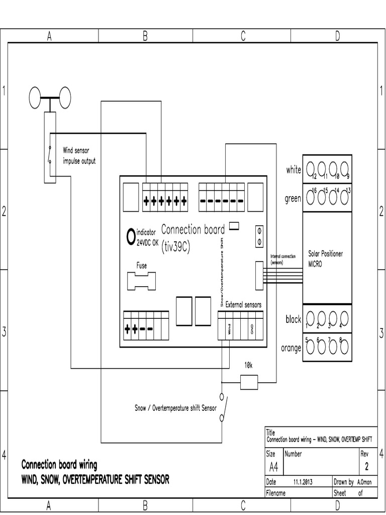 Connection Board Wiring Wind Snow Overtemp Sensors | PDF
