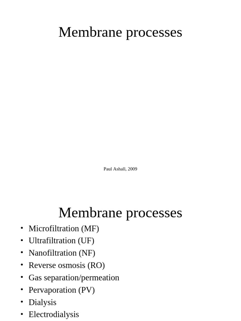 Membranes (1) | PDF