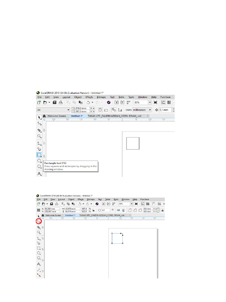 Uts Desain Grafis Vektor - Fauzin Azizah | PDF