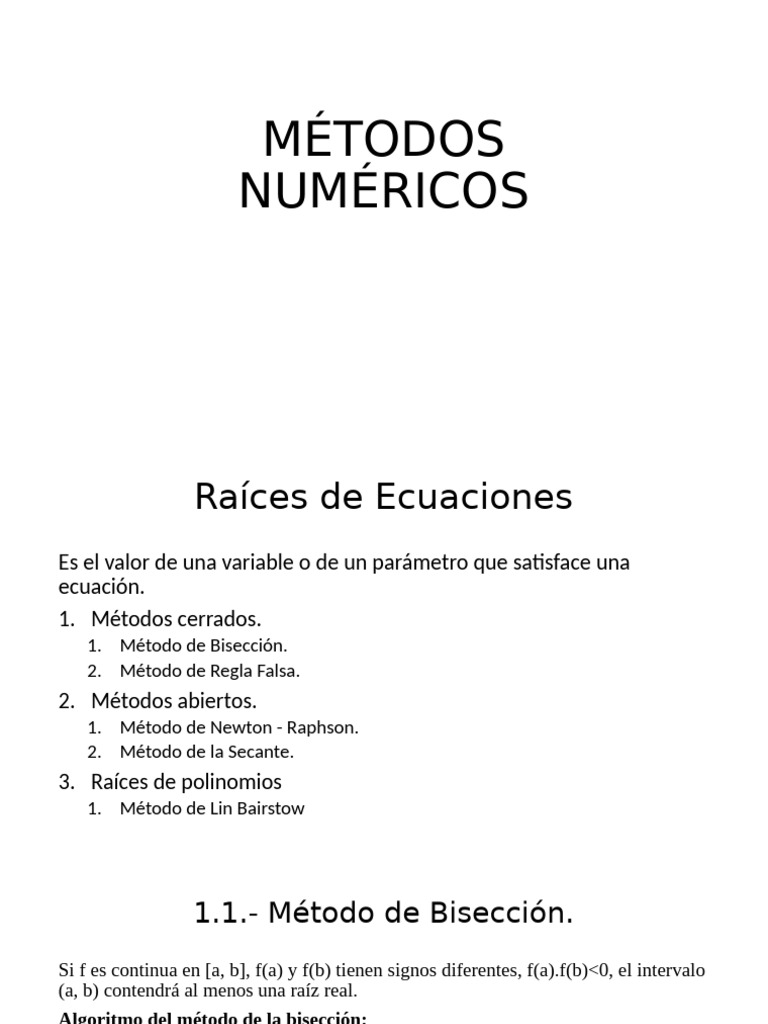 MÉTODOS NUMERICOS | PDF