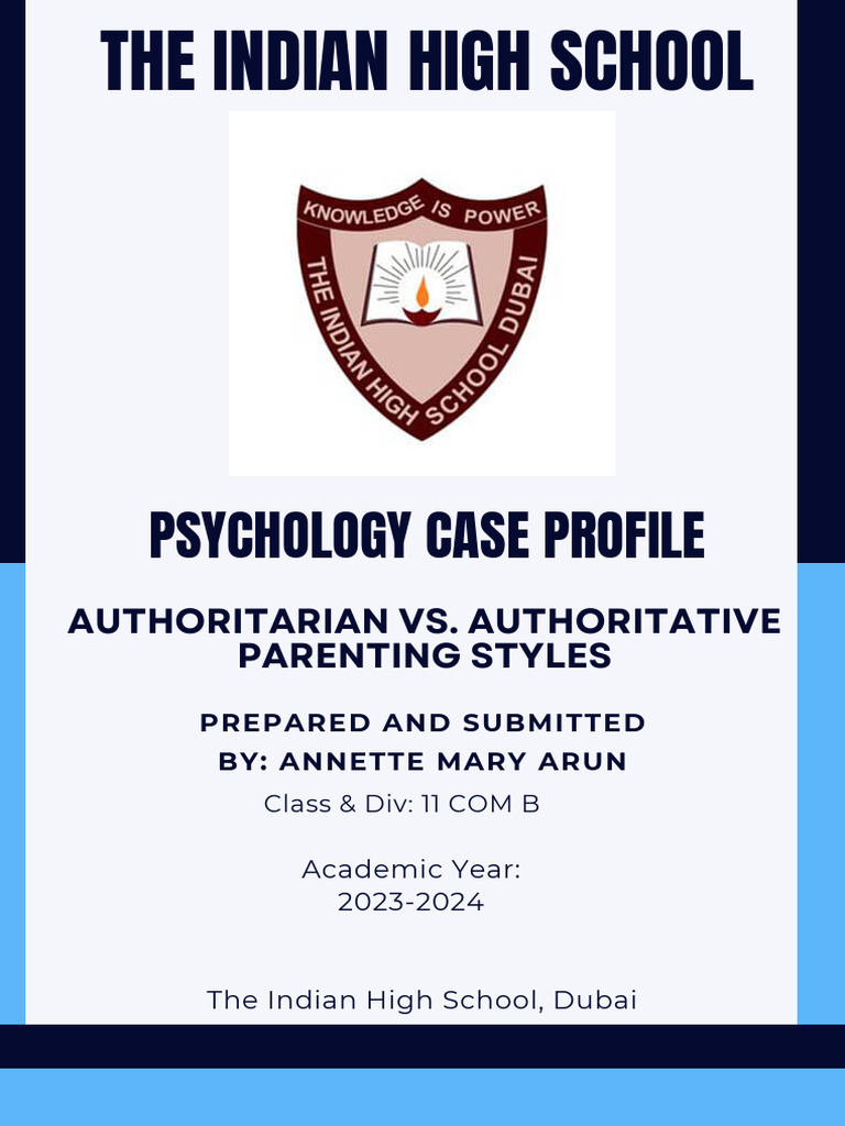 Authoritarian vs. Authoritative Parenting Styles | PDF