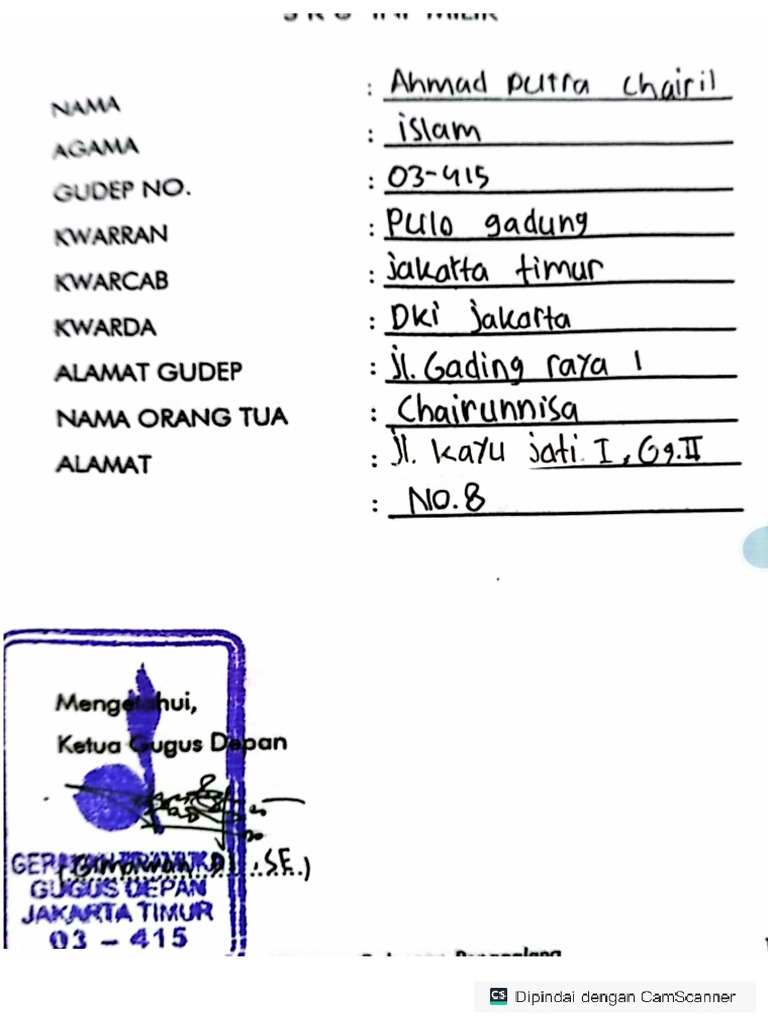 Putra Regu Garuda - mtsn16 | PDF