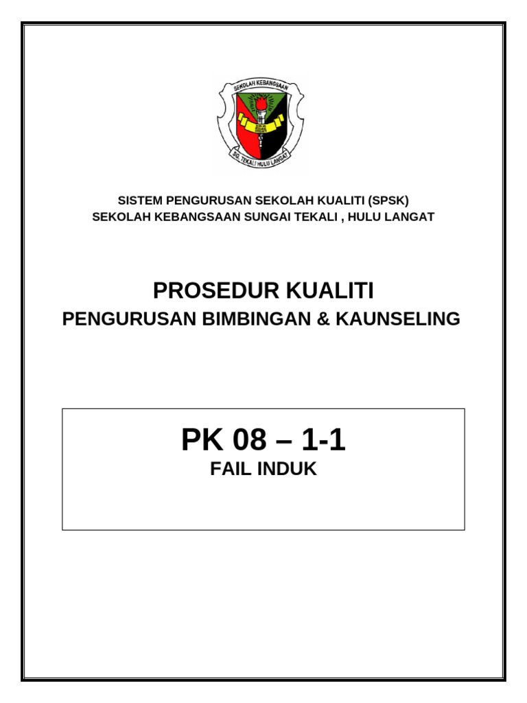 Label Depan Fail SPSK | PDF