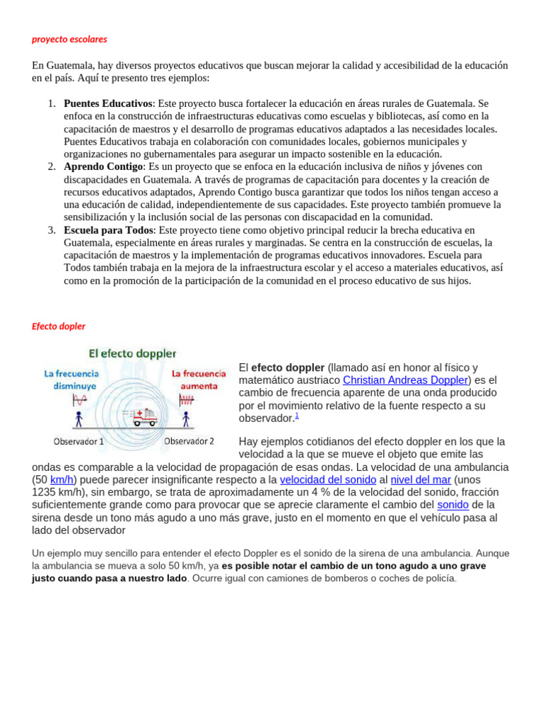Proyecto Escolares | PDF