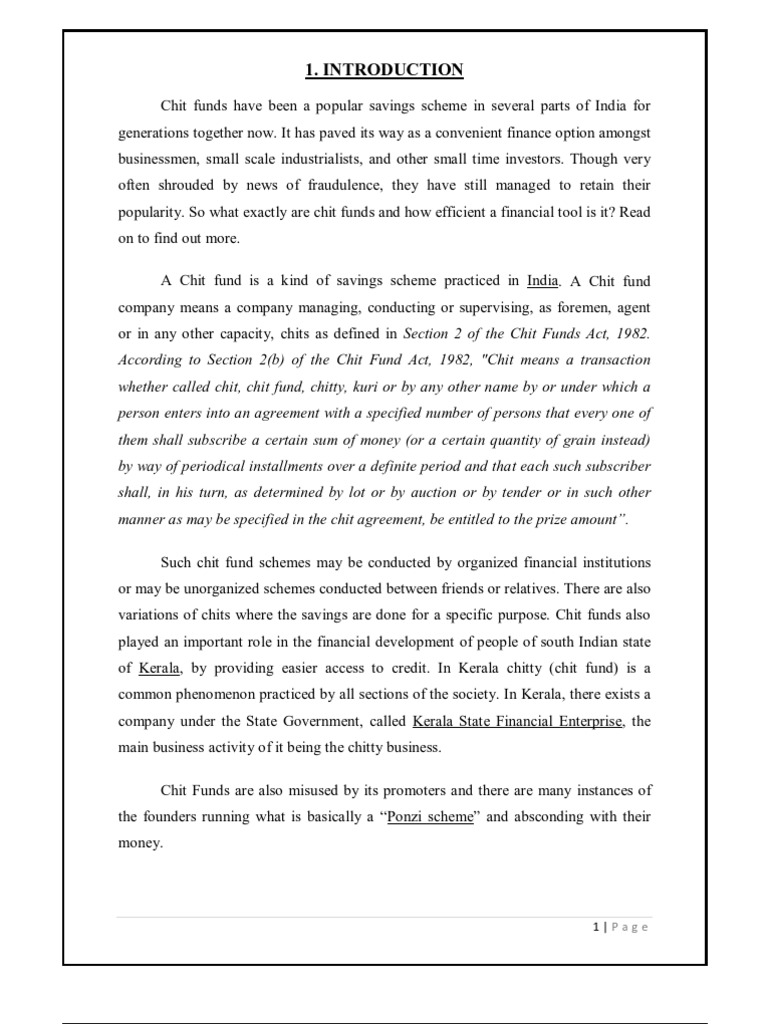 Chit Fund Final Part - 2 | PDF | Interest | Loans