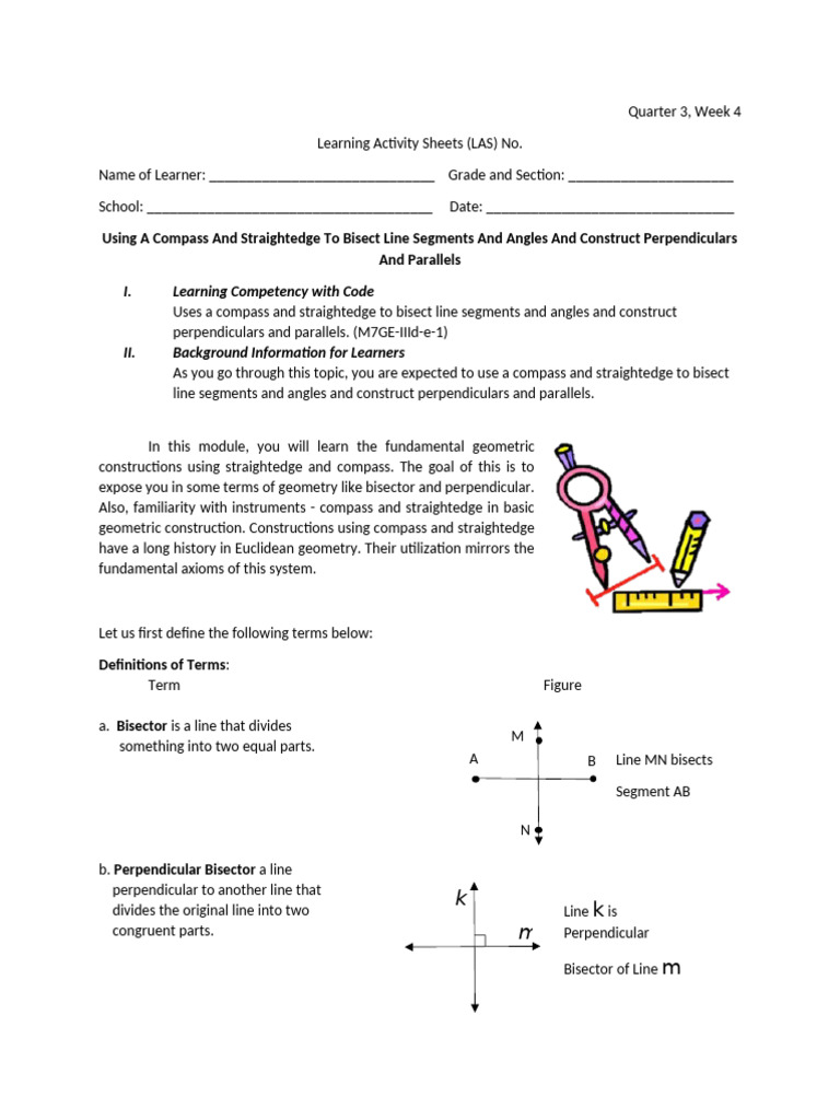 Geometric Constructions Guide | PDF | Perpendicular | Line (Geometry)