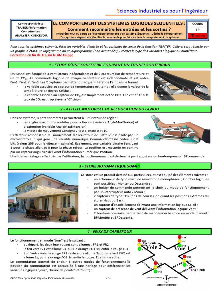 Comportement des systèmes logiques séquentiels | PDF | Capteur