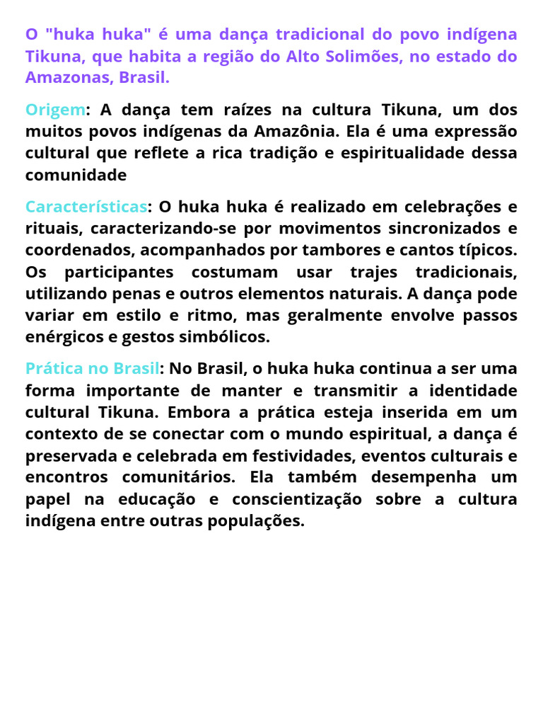 O Huka Huka É Uma Dança Tradicional Do Povo Indígena Tikuna, Que Habita ...