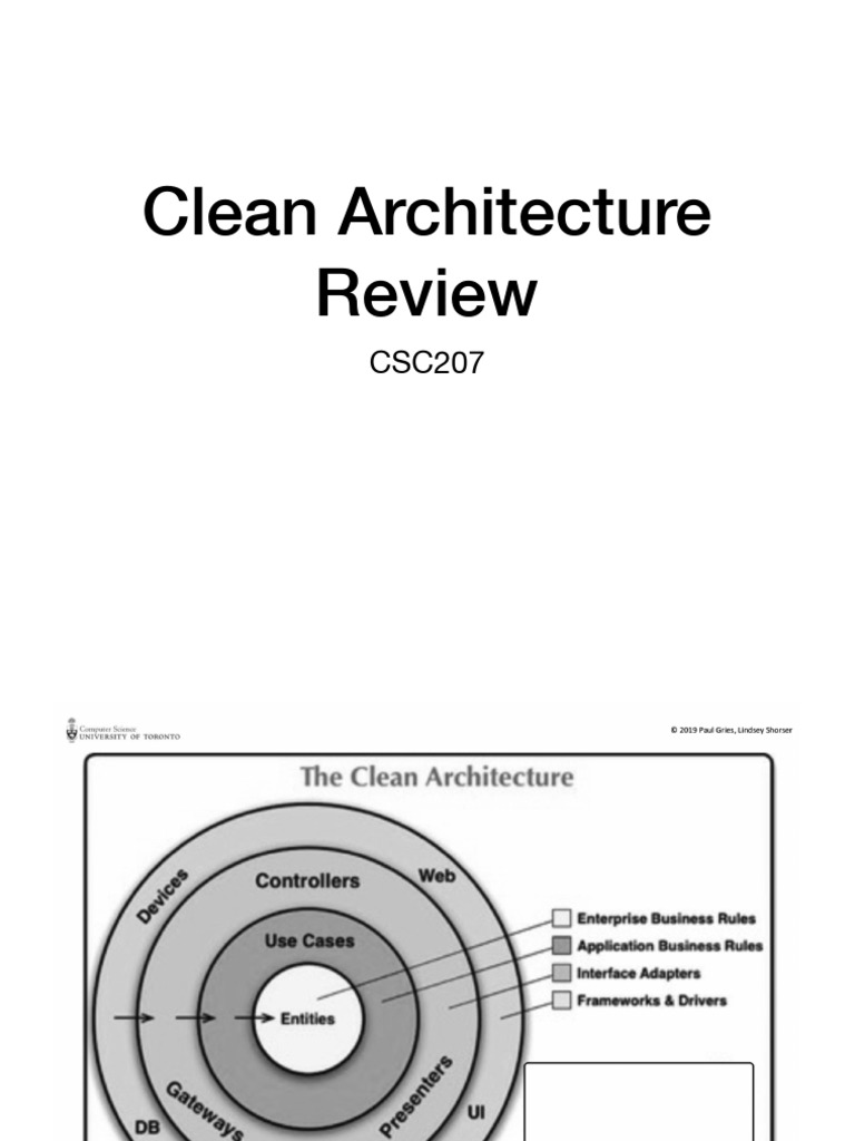 csc 207 cleanarchitecture-review | PDF