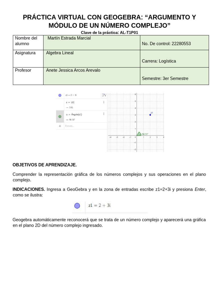 Práctica Virtual Con Geogebra) | PDF