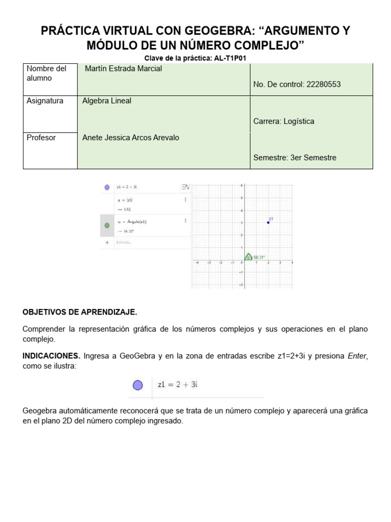Práctica Virtual Con Geogebra | PDF