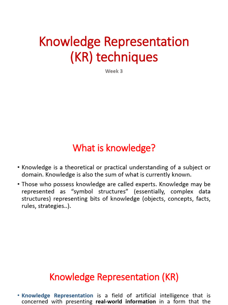 Knowledge-Representation-KR-techniques | PDF