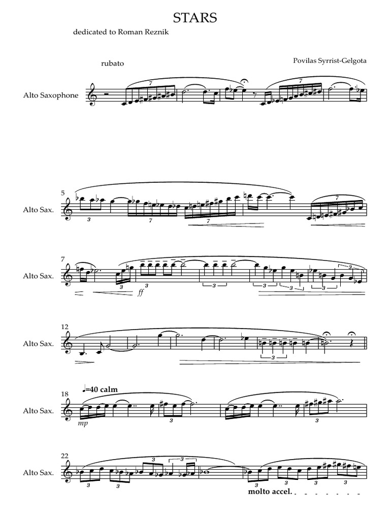 Stars Sax Alto | PDF