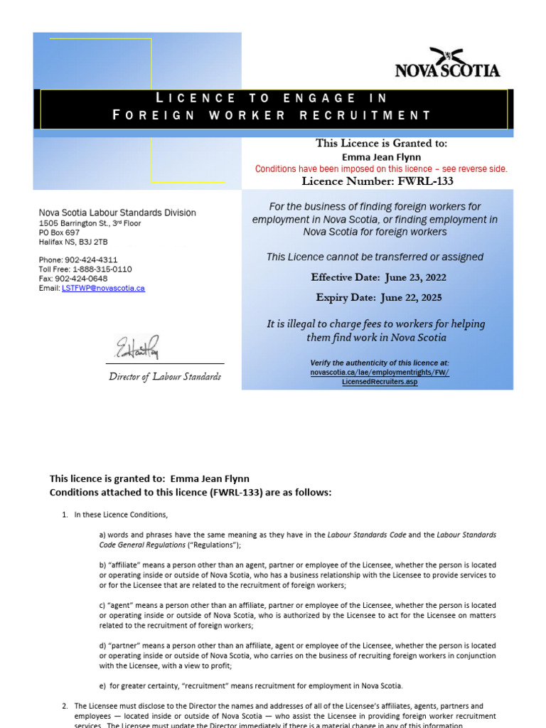 RL Licence Emma Flynn | PDF