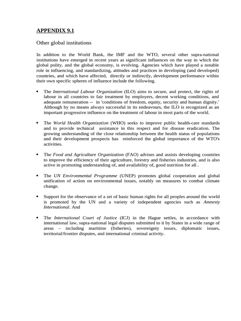 Appendices 9.1 and 9.2 Michael Todaro Development Economics | PDF