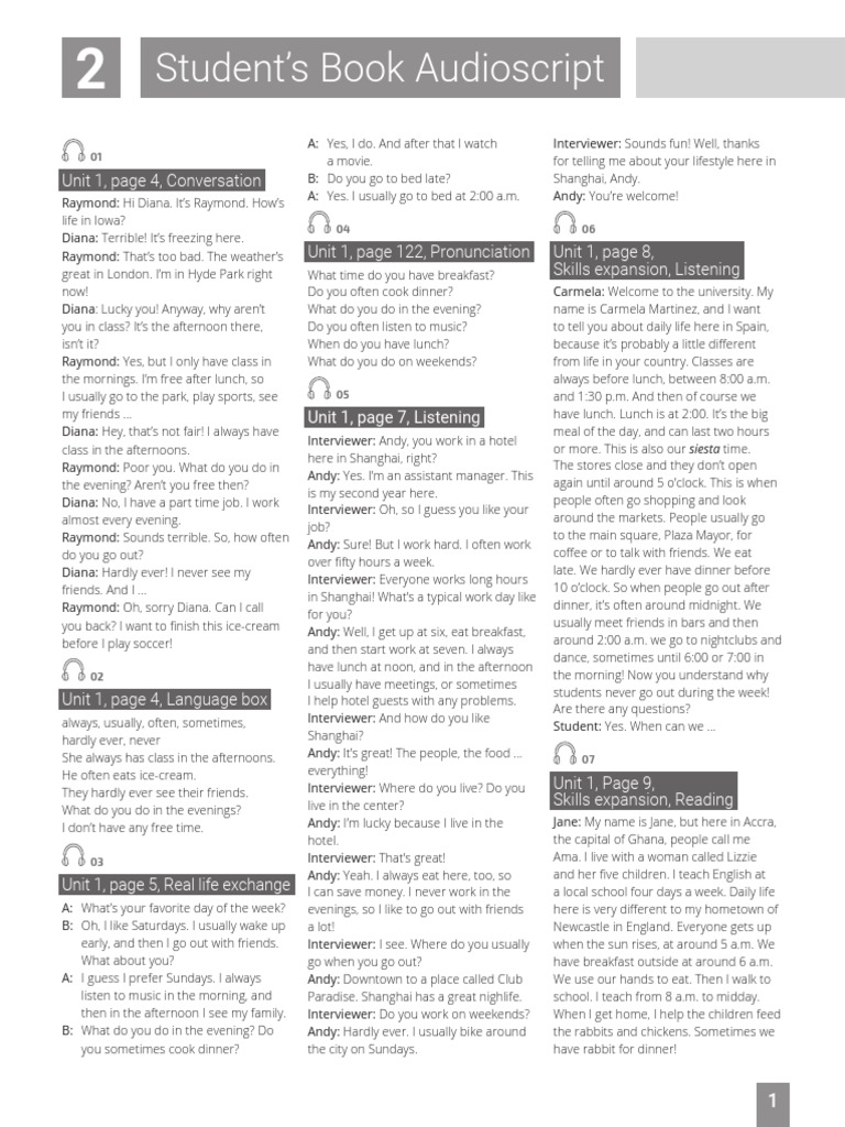 BTP SB2 Audioscript | PDF